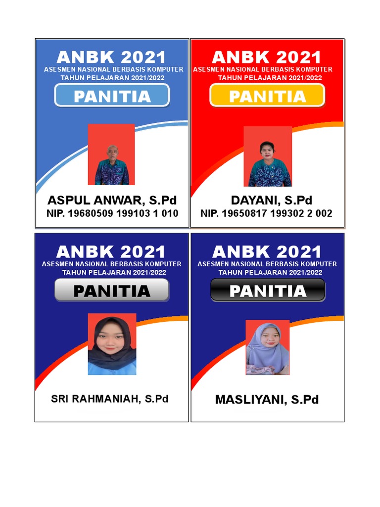 Template ID Card ANBK 2021 | PDF