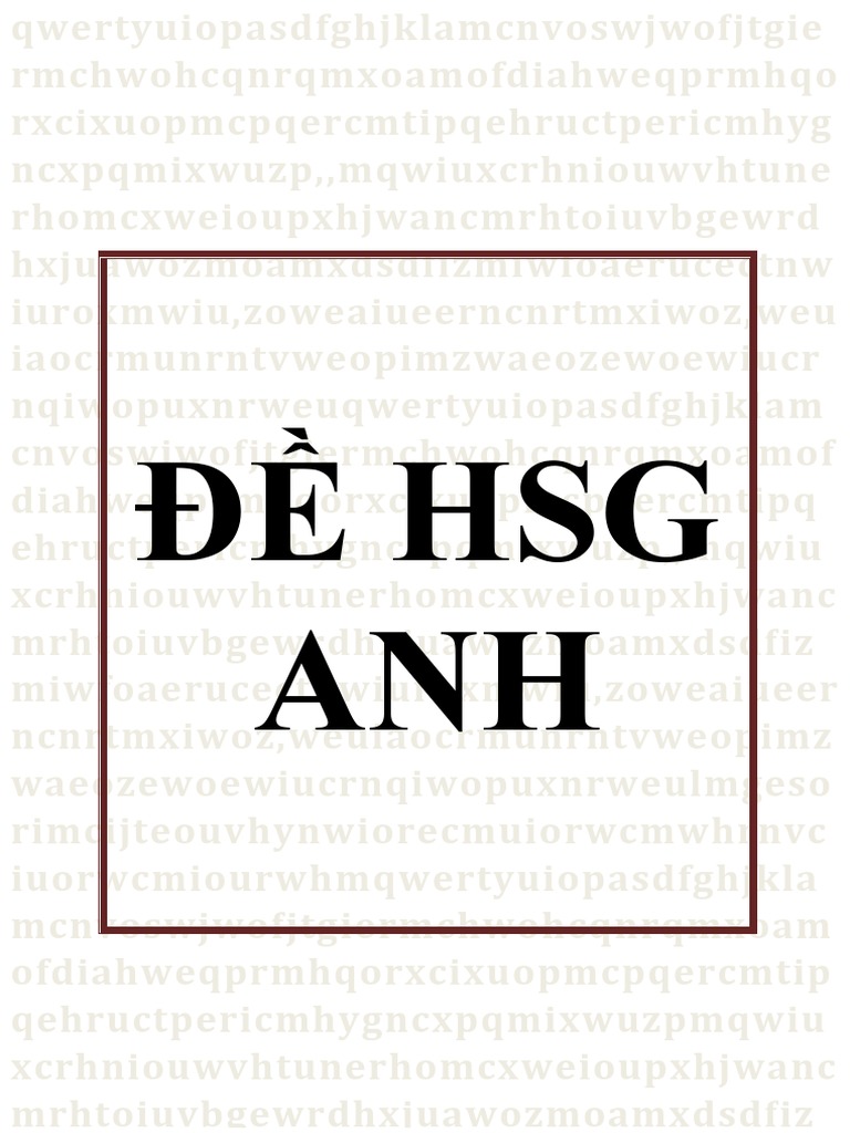 Bo de Thi Hoc Sinh Gioi Tieng Anh Lop 8 | PDF