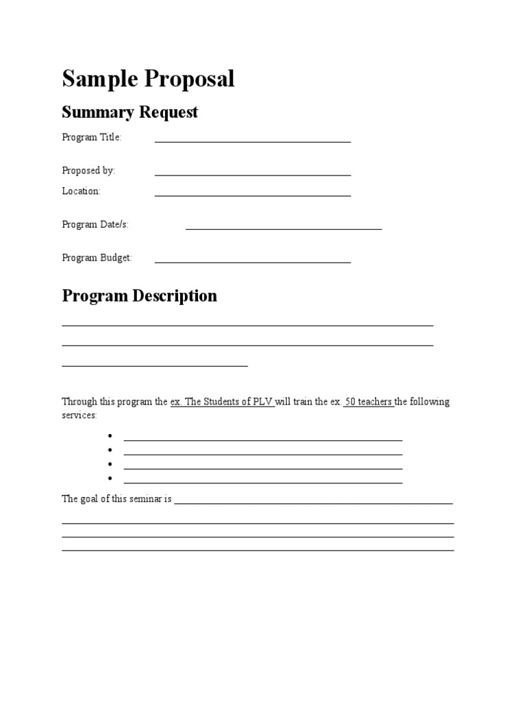 Sample Proposal | PDF