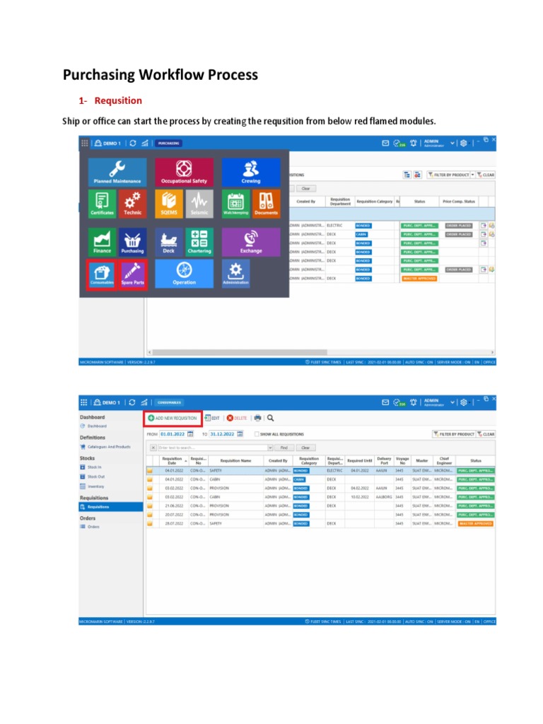 Purchasing Workflow Manual | PDF
