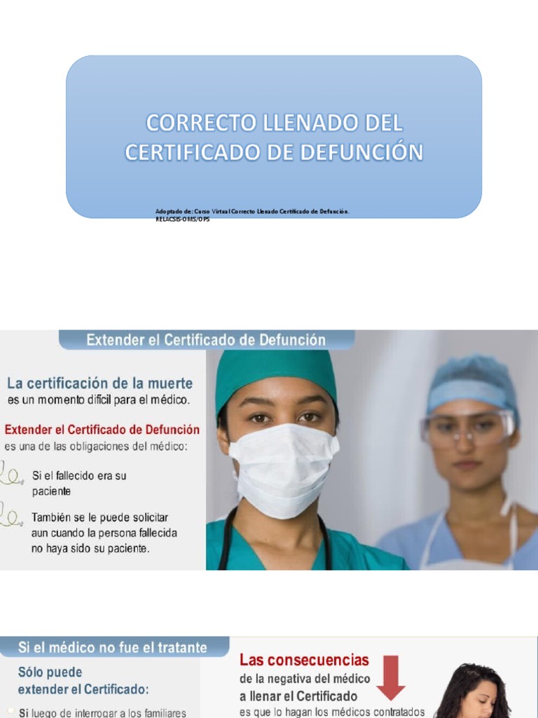 Correcto Llenado Del Certificado de Defunción BOLIVIA1 | PDF | El embarazo | Parto