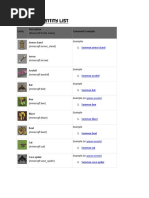 Minecraft Effect List | PDF | Minecraft