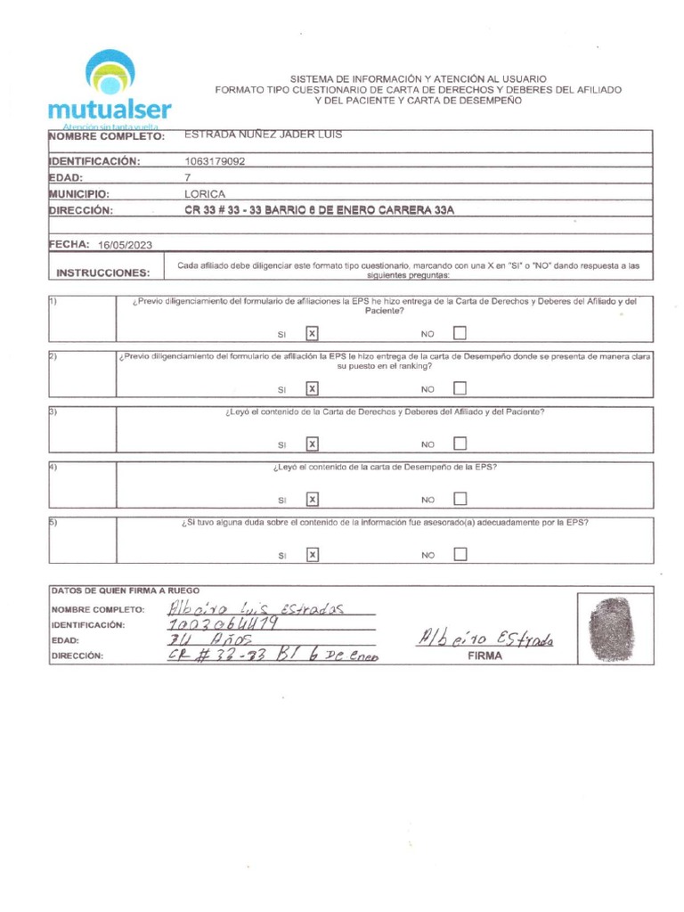 Documentacion Mutual Ser | PDF