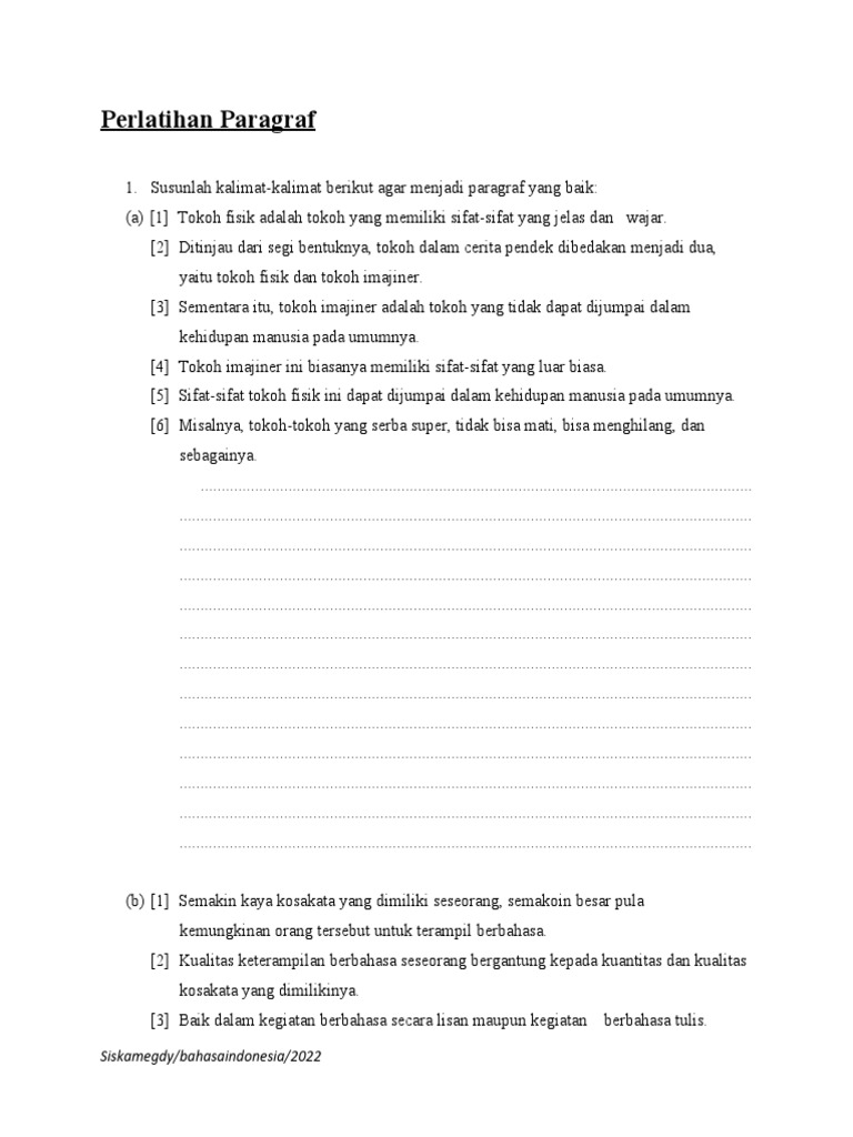 Latihan Paragraf | PDF