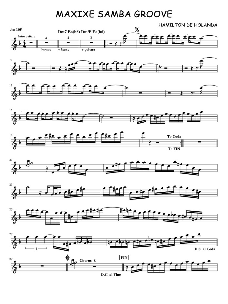 Maxixe Samba Groove-Hamilton de Holanda | PDF