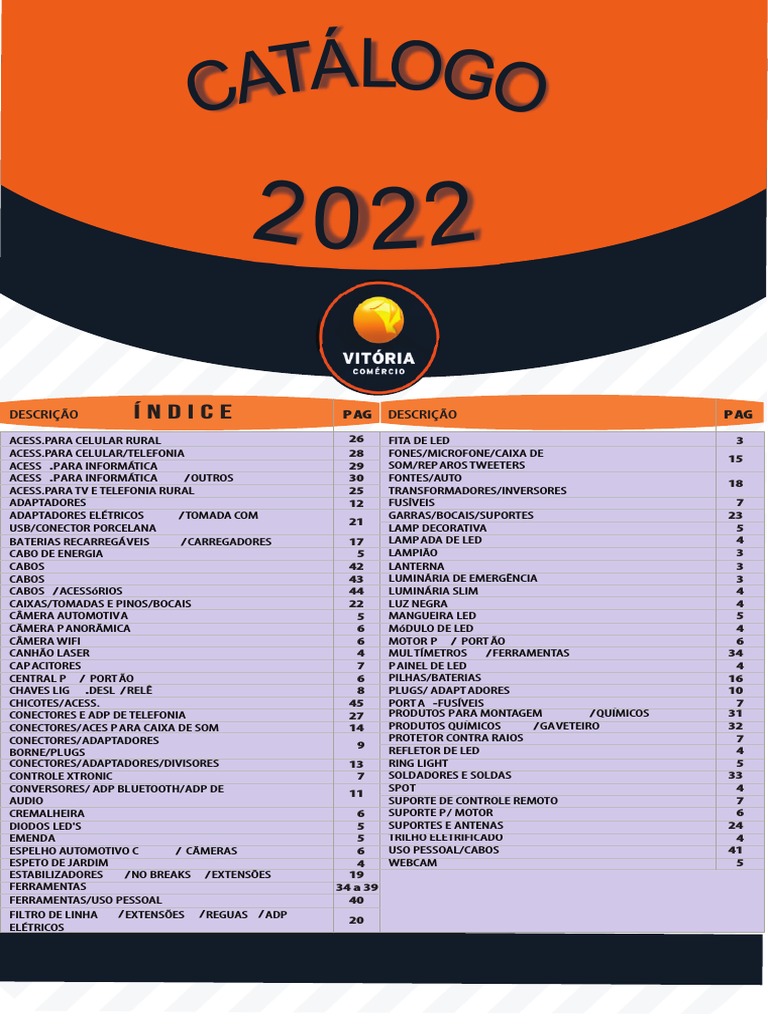 Catalogo Com Indice Novo 2022 | PDF