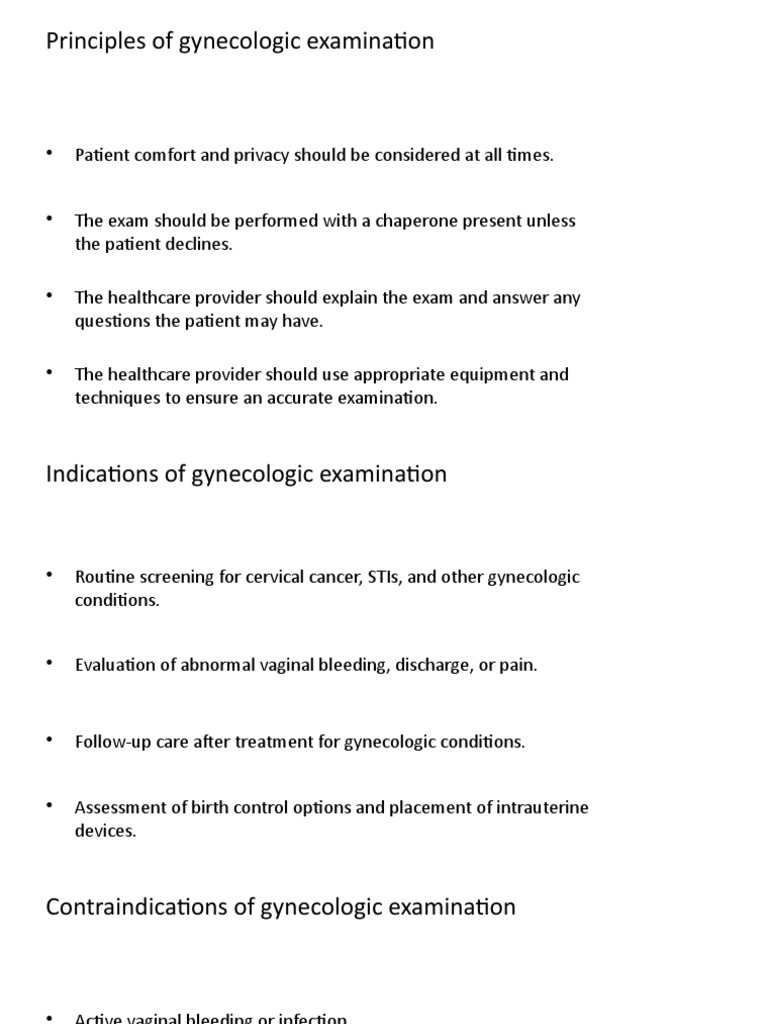 Gynecologic Examination | PDF
