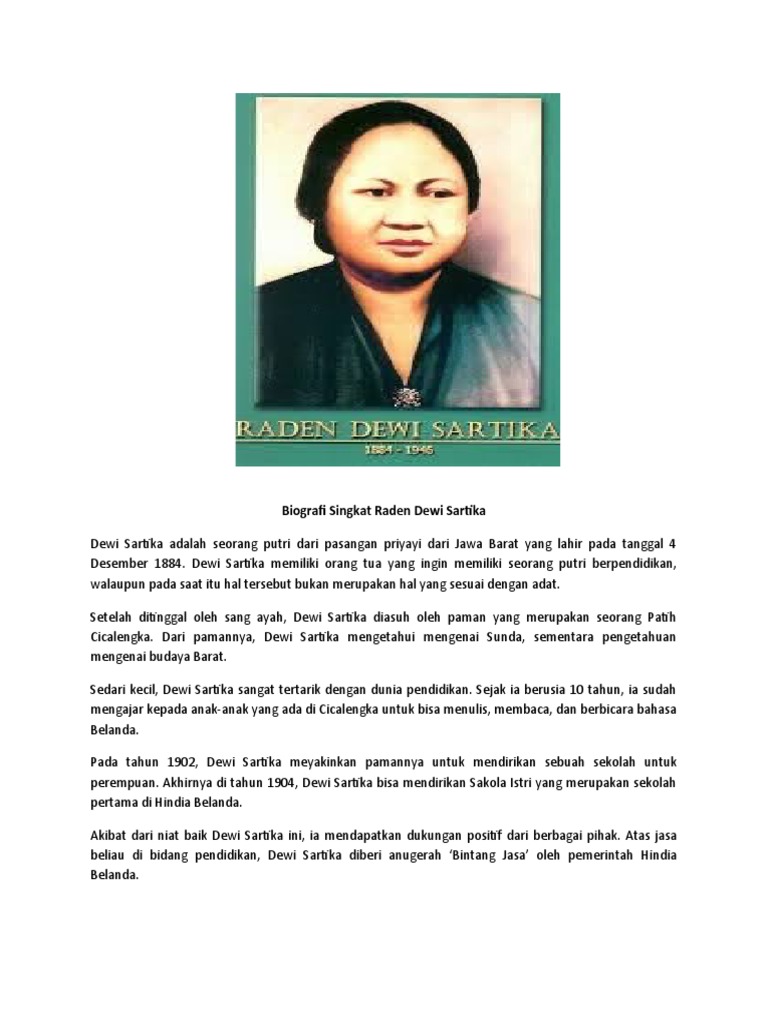 Teks Biografi Dewi Sartika PDF | PDF