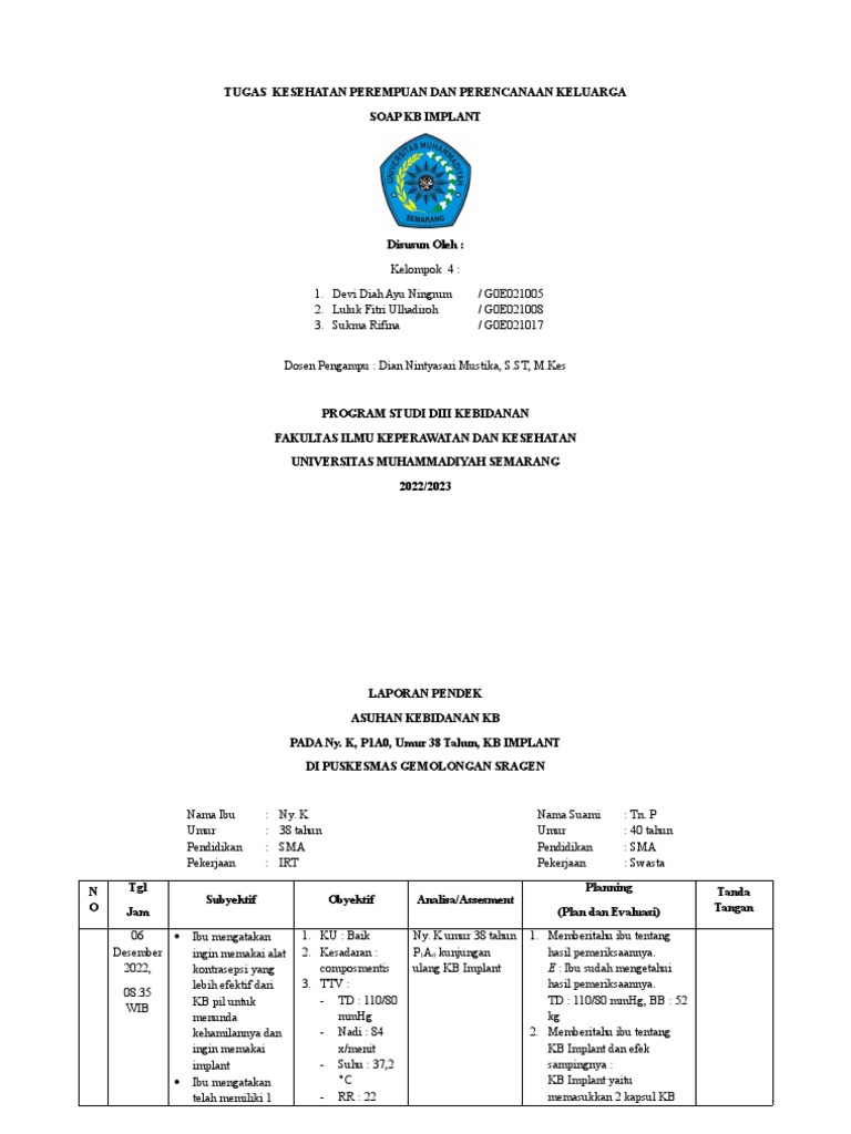 Soap KB Implant Kel. 4 | PDF