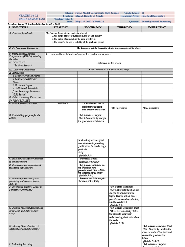 PR1 Q4 WEEK-12 May-1-52023 | PDF | Learning | Educational Assessment