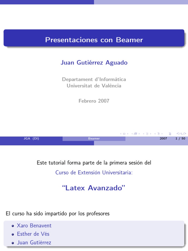 Beamer | PDF | Archivo de computadora | Desarrollo de software