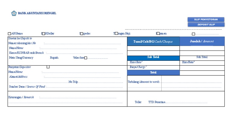 Slip Penyetoran | PDF