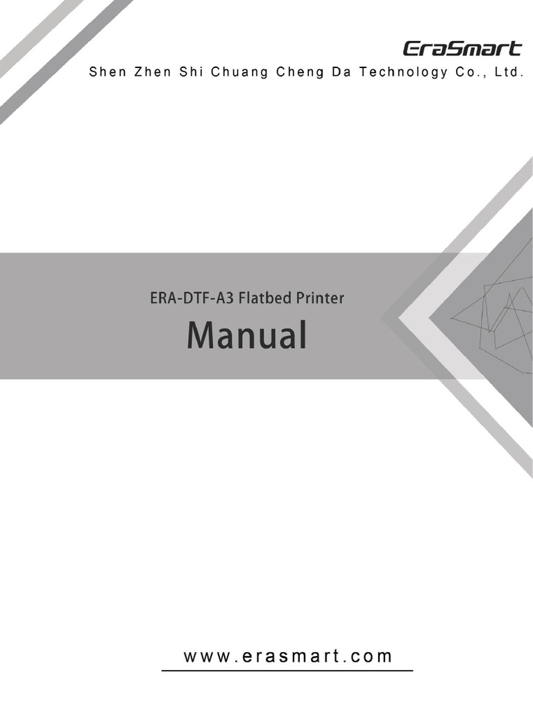 ERA-DTF-A3 Printer User Manual | PDF | Printer (Computing) | Electrical ...