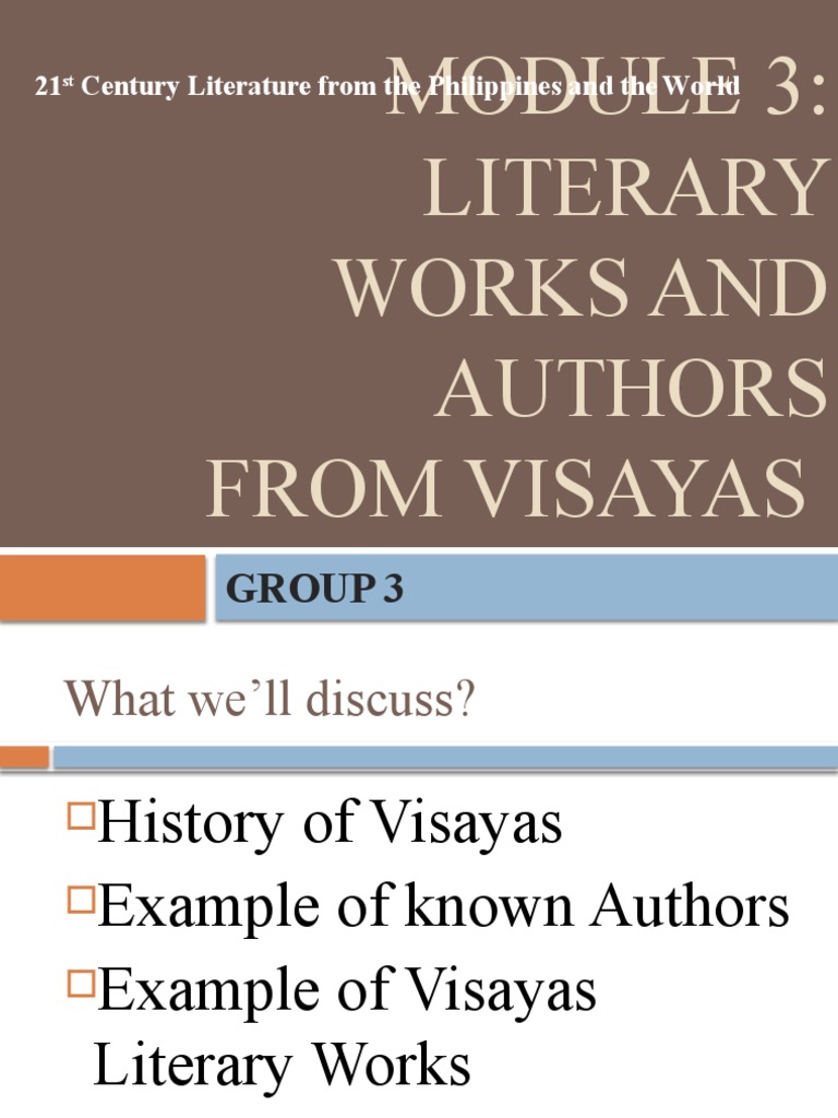 Literary Works and Authors from Visayas | PDF | Social Science | Poetry