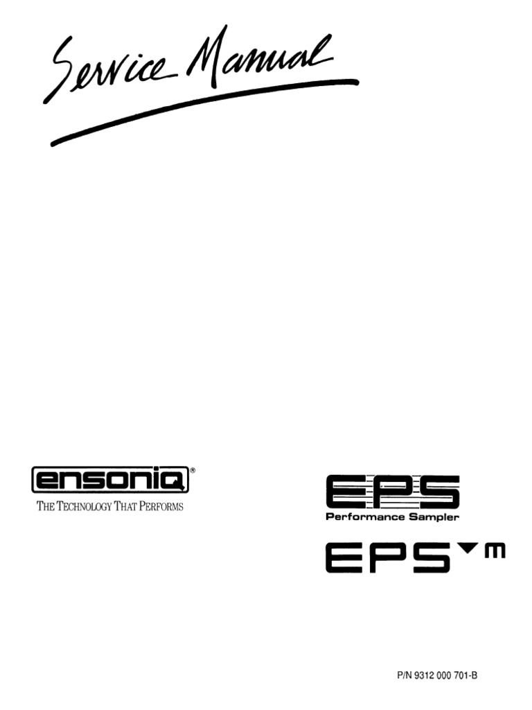 Ensoniq EPS EPSm Service Manual | PDF