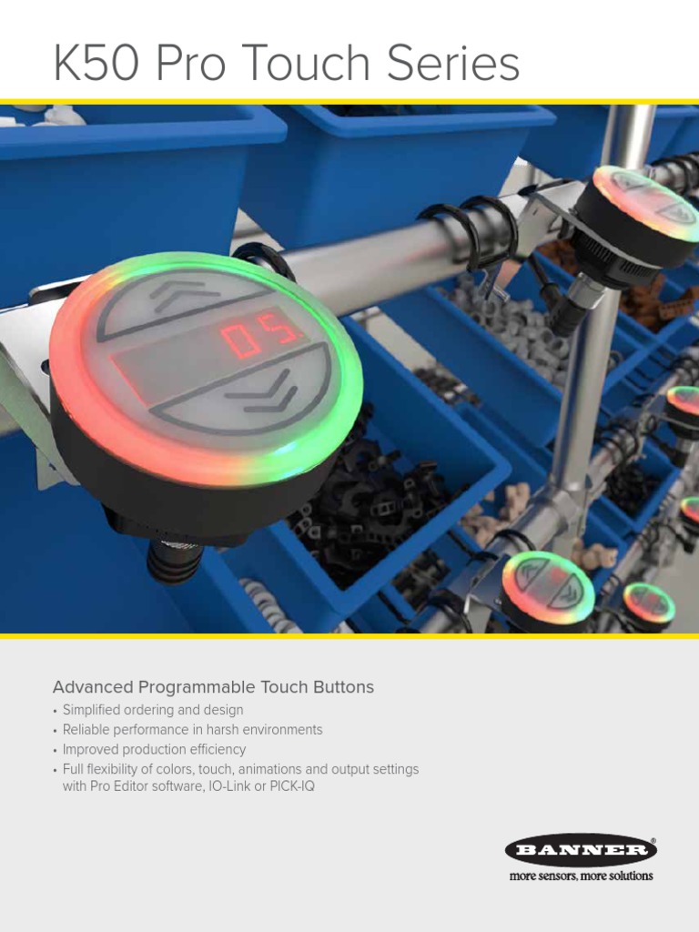 Catálogo Banner - K50 Pro Touch Series | PDF | User Interface | Light ...