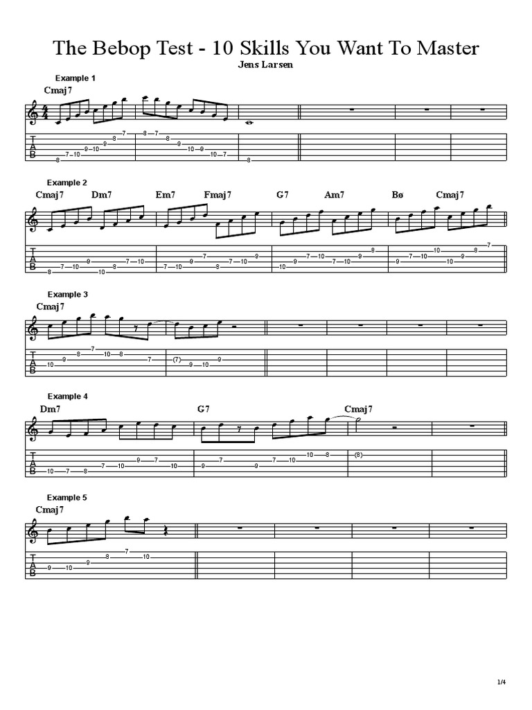 The Bebop Test 10 Skills You Want To Master | PDF