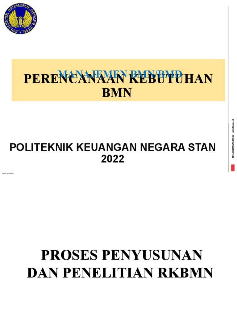 Perencanaan Kebutuhan BMN-2023-d3 Manset-!P | PDF