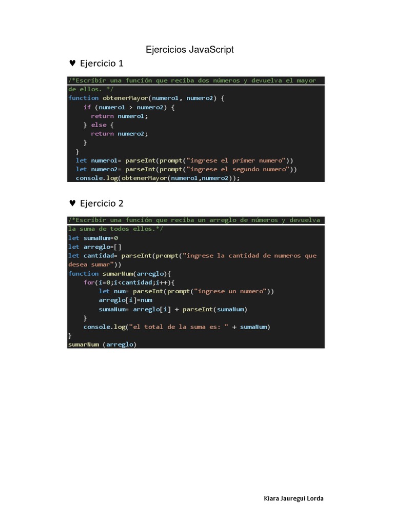 Ejercicios JavaScript KJL | PDF | Celsius | Matemática Elemental