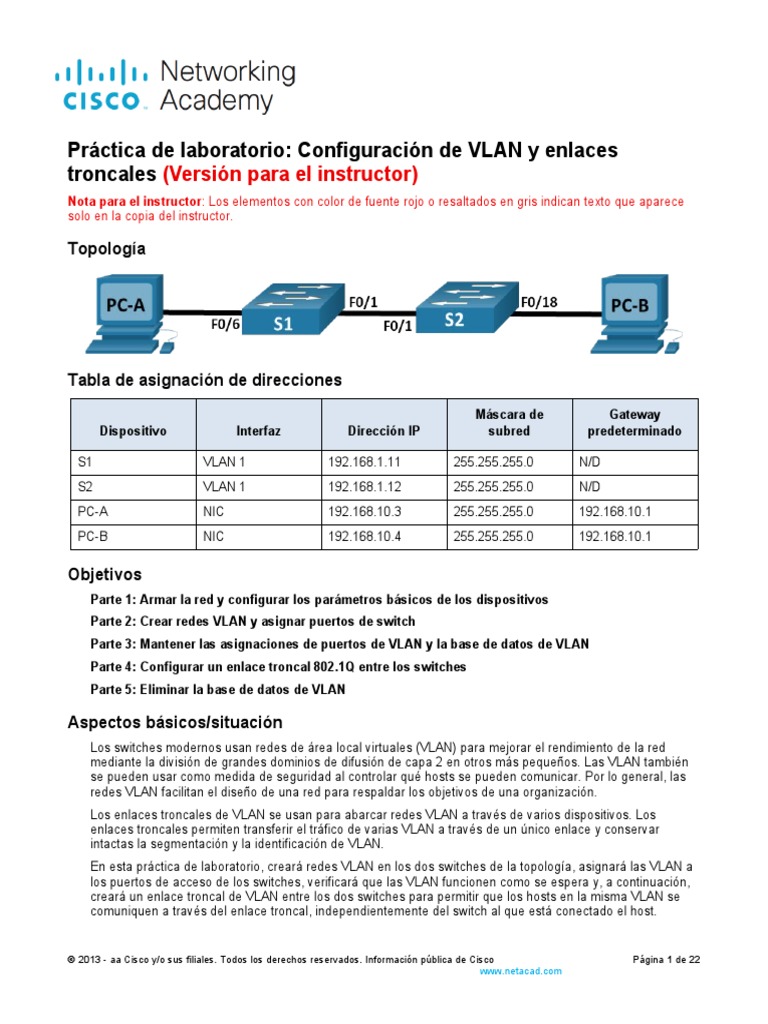346 Lab Configure Vlans And Trunking Ilm Pdf Ciencias De La Computación Arquitectura 