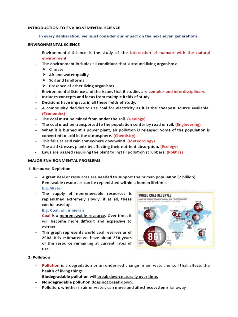 Envi - Science Notes | PDF | Earth Sciences | Cell (Biology)