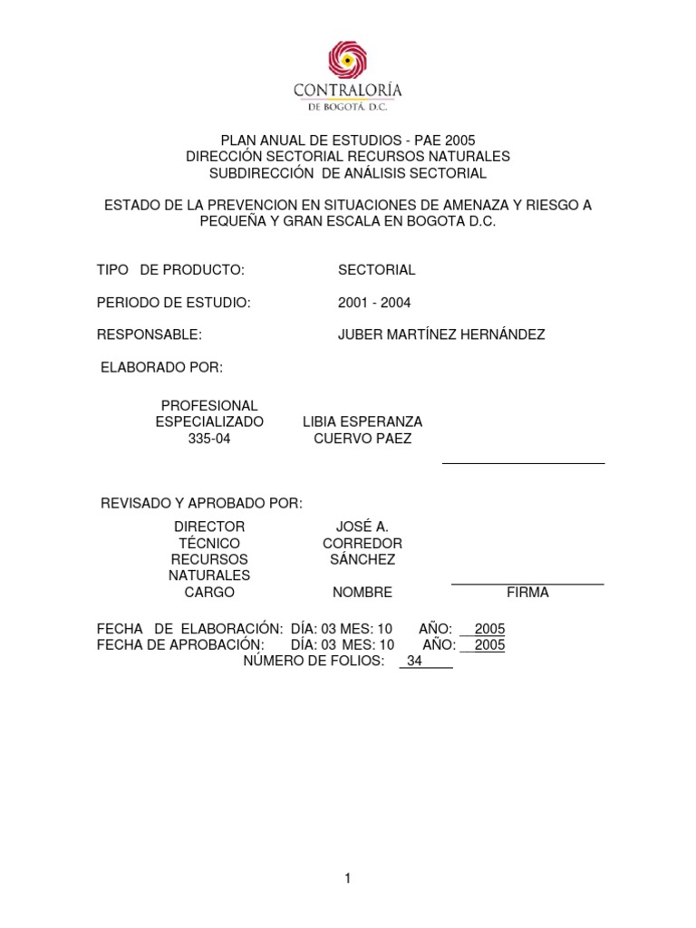 Estado De La Prevencion En Situaciones De Amenaza Y Riesgo A Pequeña Y