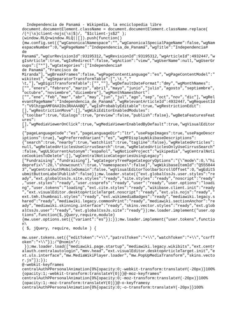 Independencia de Panamá - Wikipedia, La Enciclopedia Libre | PDF | Cursor (User Interface ...