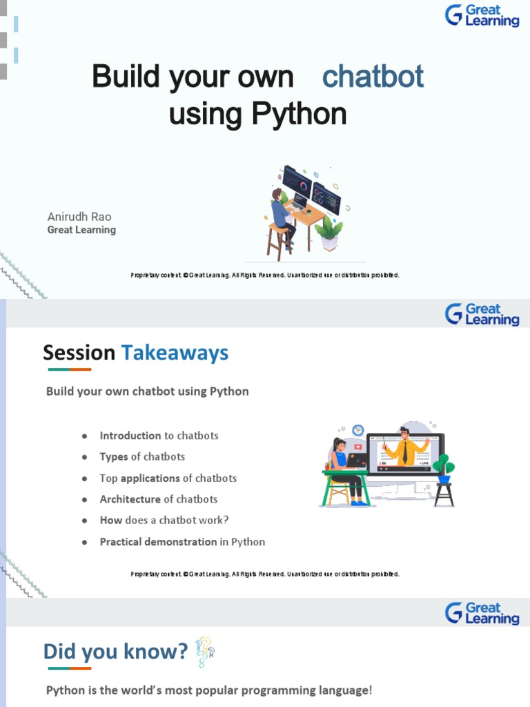 Build Your Own Chatbot Using Python | Download Free PDF | Machine ...