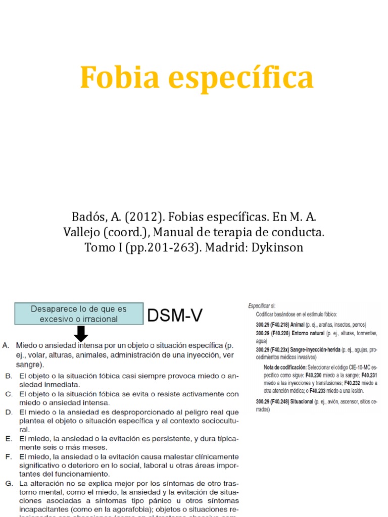Fobia Específica | PDF | Fobia | Asco