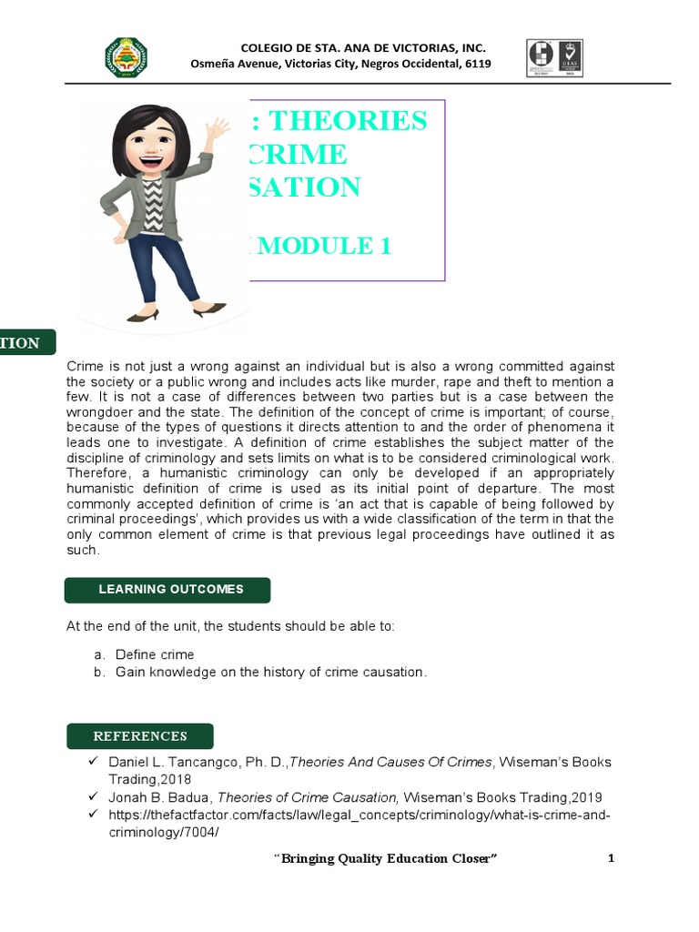 CRIM 122 Module 1 | PDF | Crimes | Crime & Violence