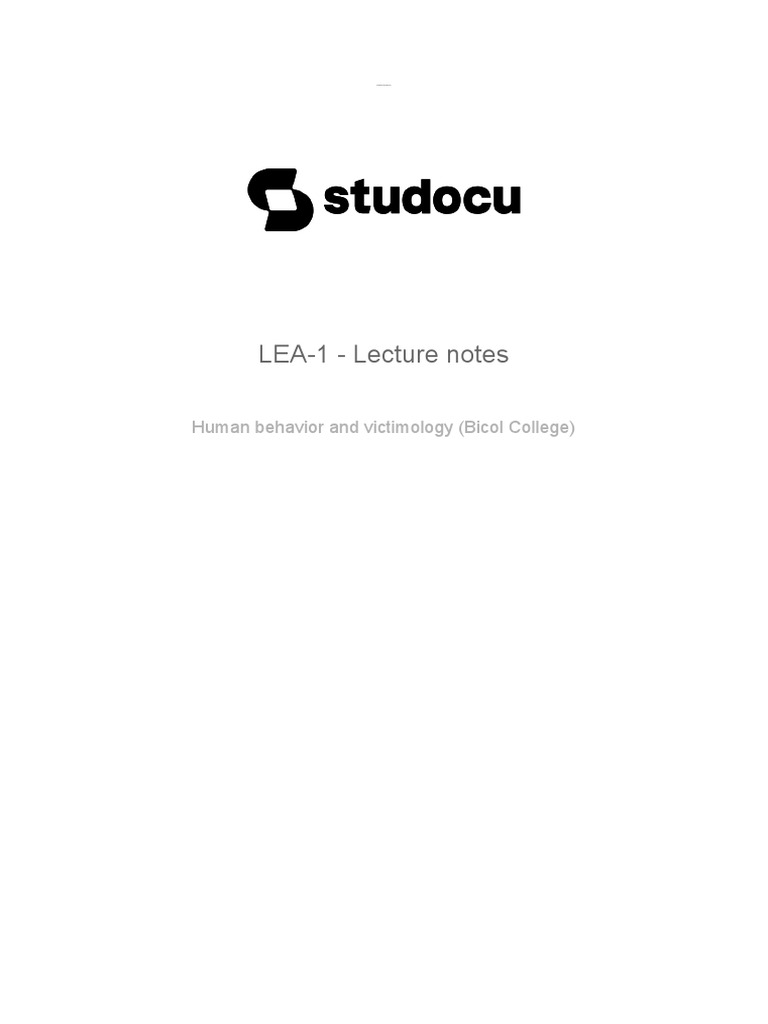 Lea 1 Lecture Notes | PDF | Police | Human Resources Lea 1 Lecture Notes | PDF | Police | Human Resources