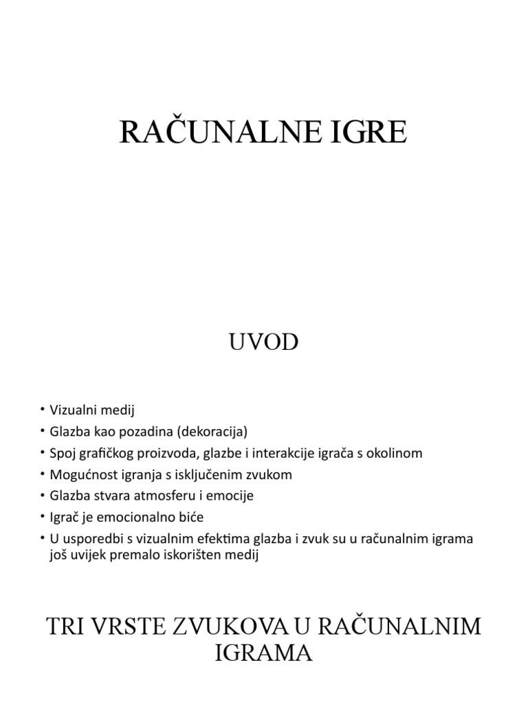 Računalne Igre | PDF