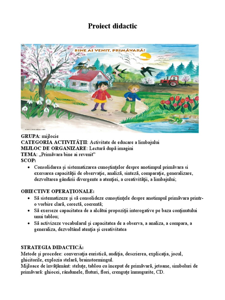 DLC - Lectura Dupa Imagini - Grupa Mijlocie | PDF