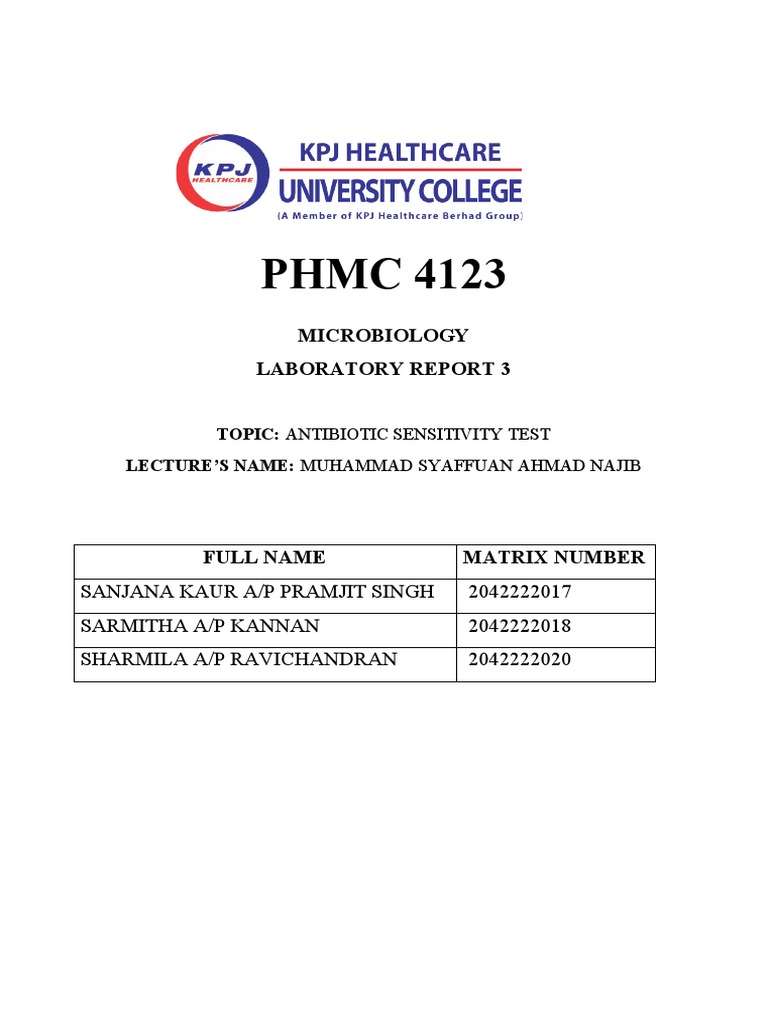 Lab Report 5 | PDF | Antimicrobial Resistance | Microbiology