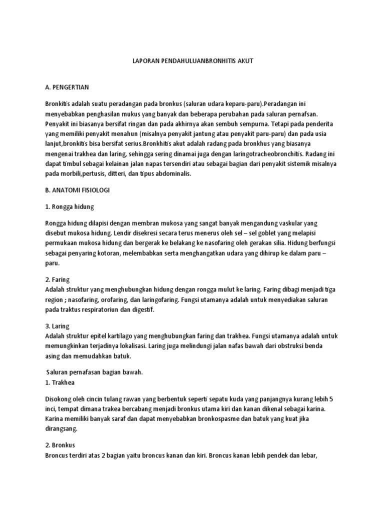Laporan Bronkitis | PDF