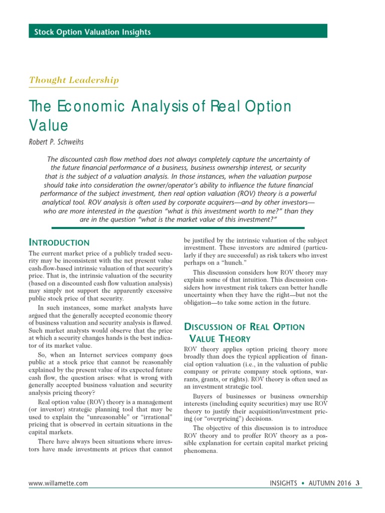 Options Real Analysis | PDF | Business | Finance & Money Management
