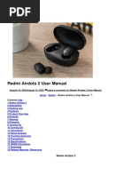 Tws Wireless Bluetooth Earbuds Manual | PDF | Headphones | Bluetooth