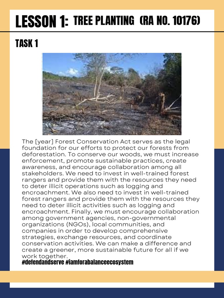 LESSON 1 Tree Planting | PDF | Sustainability | Ecosystem