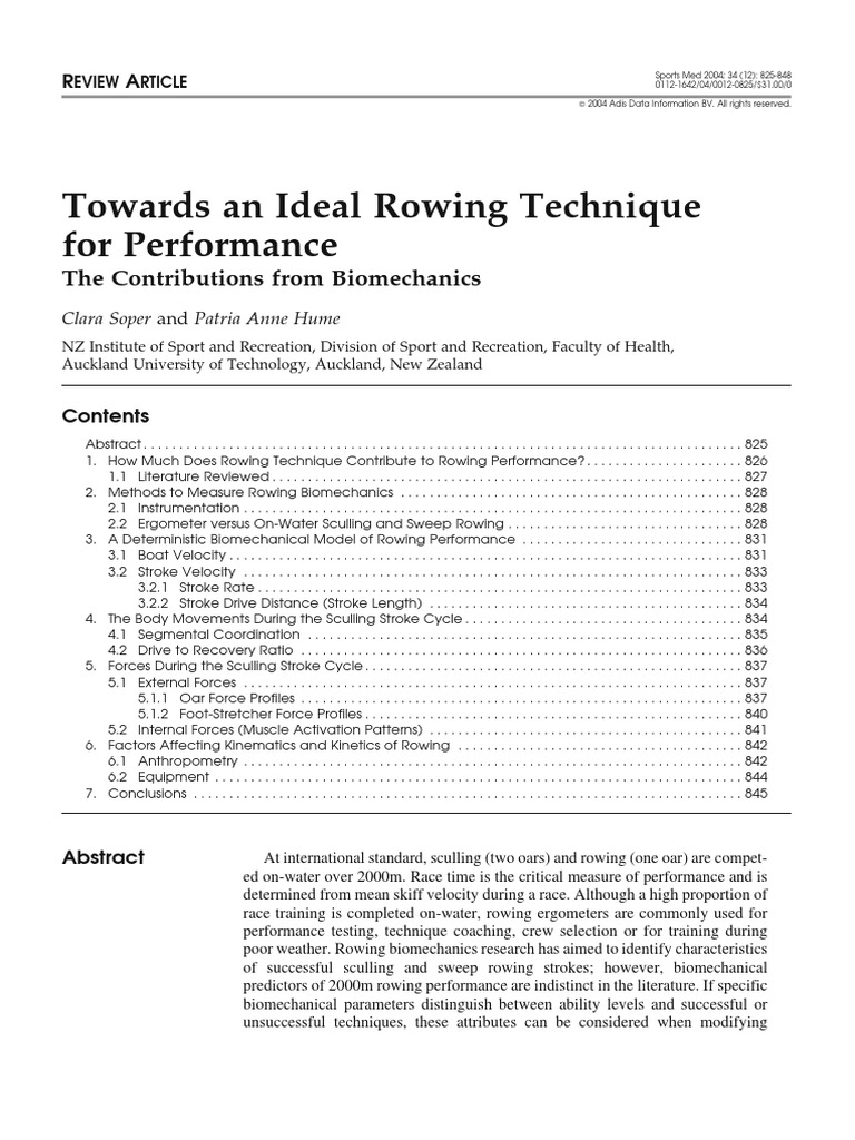 Soper SpMed 2004 | PDF | Rowing (Sport) | Drag (Physics)