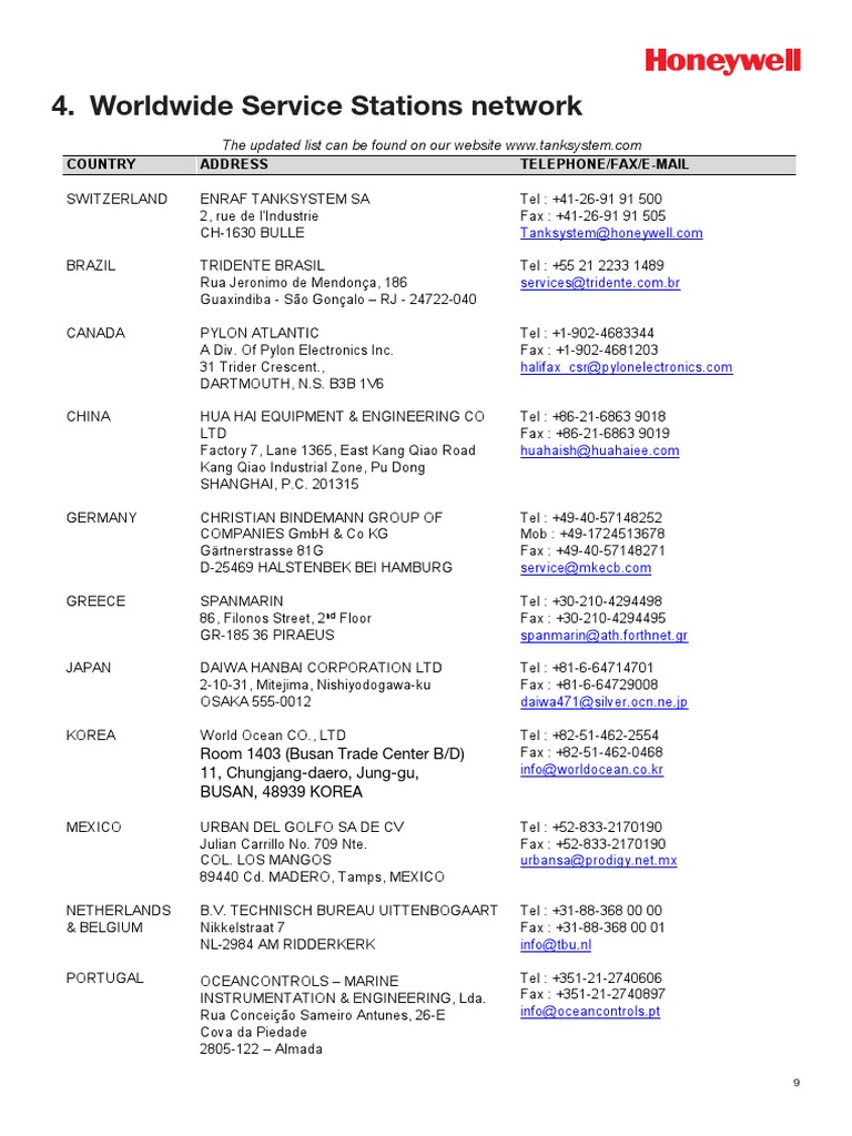Enraf Tanksystem - Gtex - Worldwide | PDF