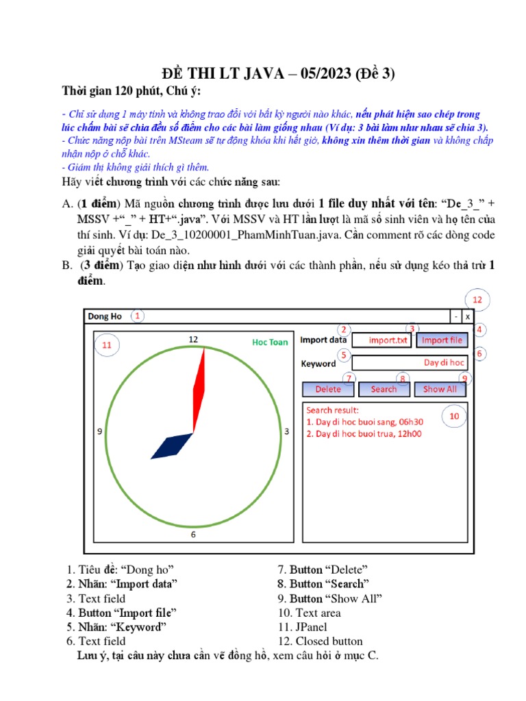 ThiCuoiKyJava2023 De3 | PDF