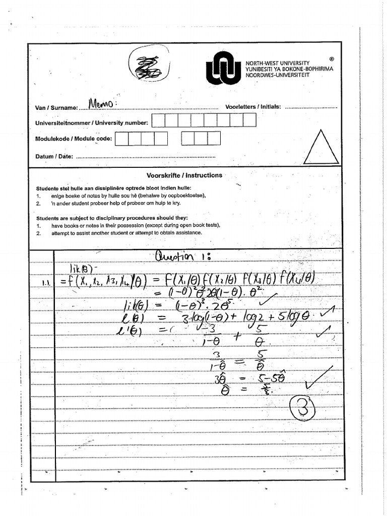 2018 Semester Test Memo | PDF