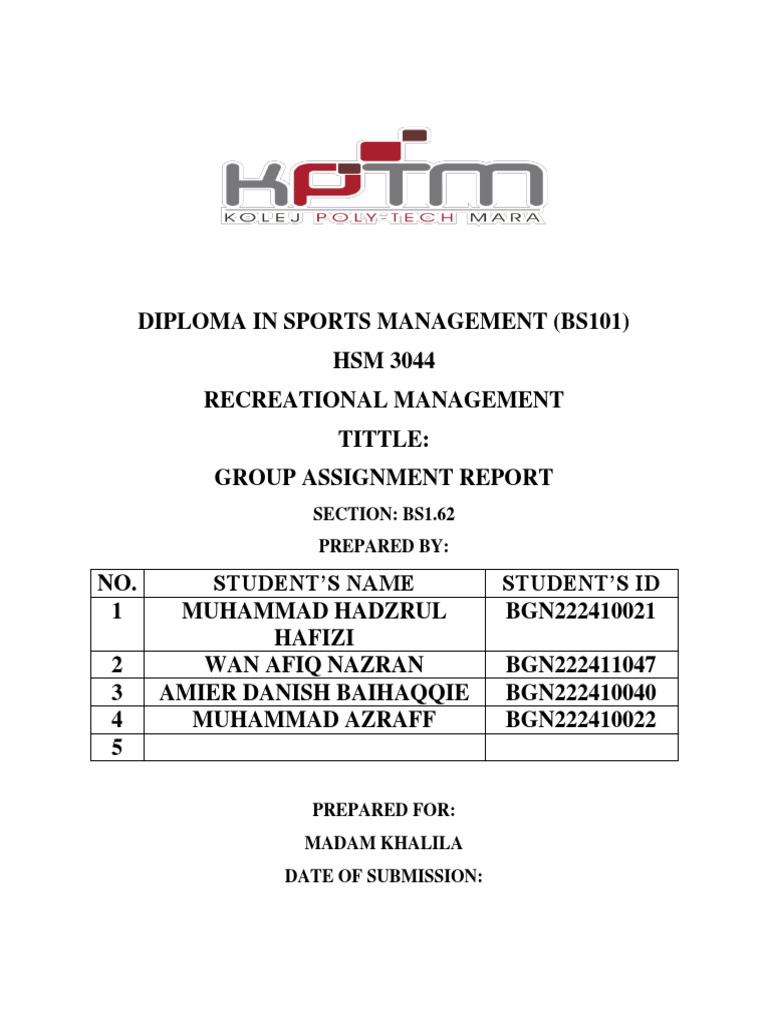 Recreational Group Report | PDF | Wound | Hazards