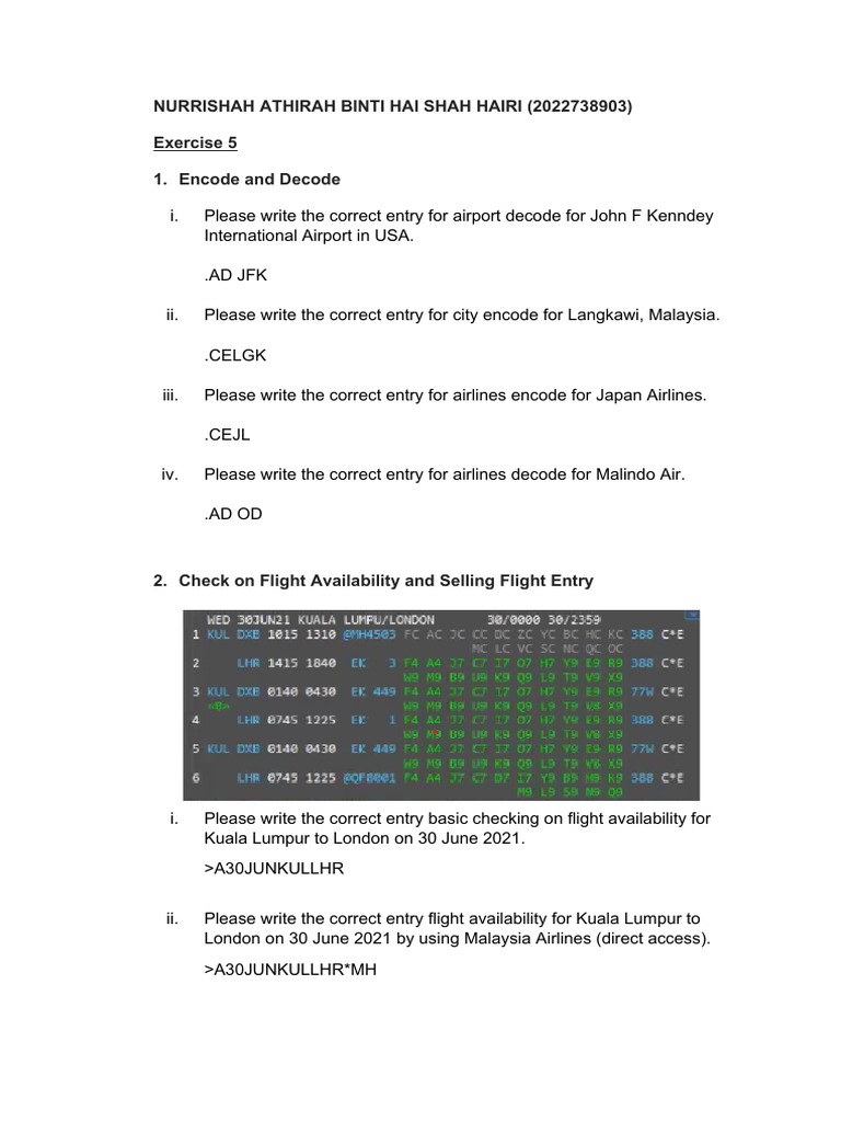 Airline Encoding and PNR Management Guide | PDF | Civil Aviation ...