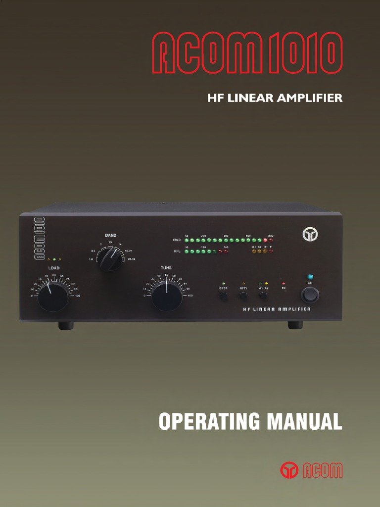 Acom 1010 | PDF | Antenna (Radio) | Amplifier