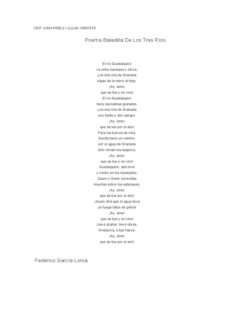 Baladilla de Los Tres Ríos | PDF