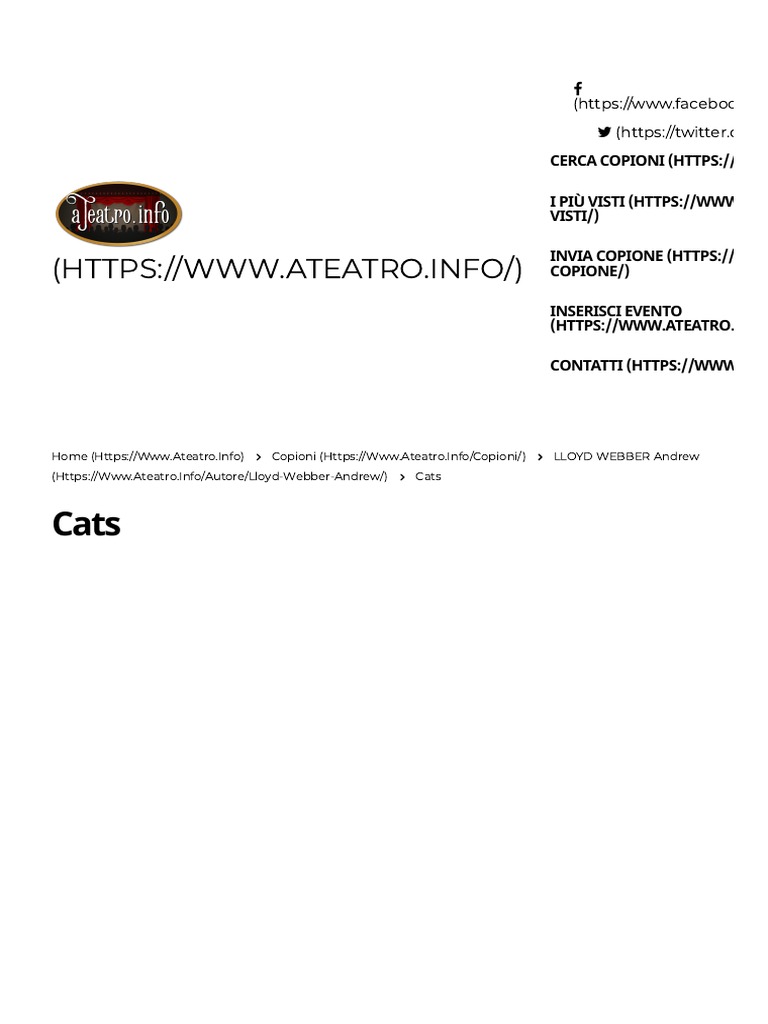 Cats - Copioni | PDF | Cats