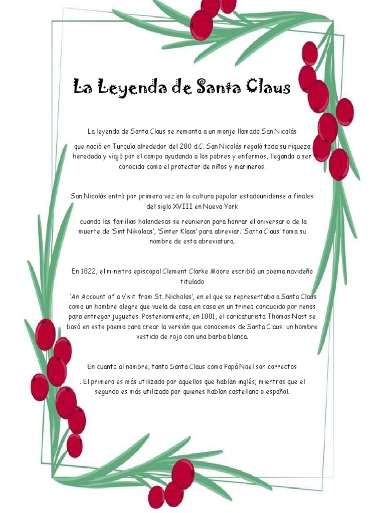 La Leyenda de Santa Claus | PDF