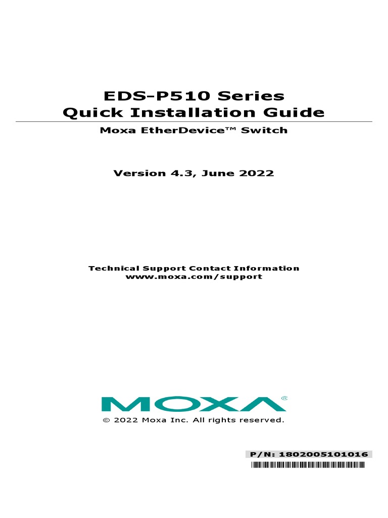 Moxa Eds p510 Series Qig v4.3 | PDF | Electrical Wiring | Electrical ...