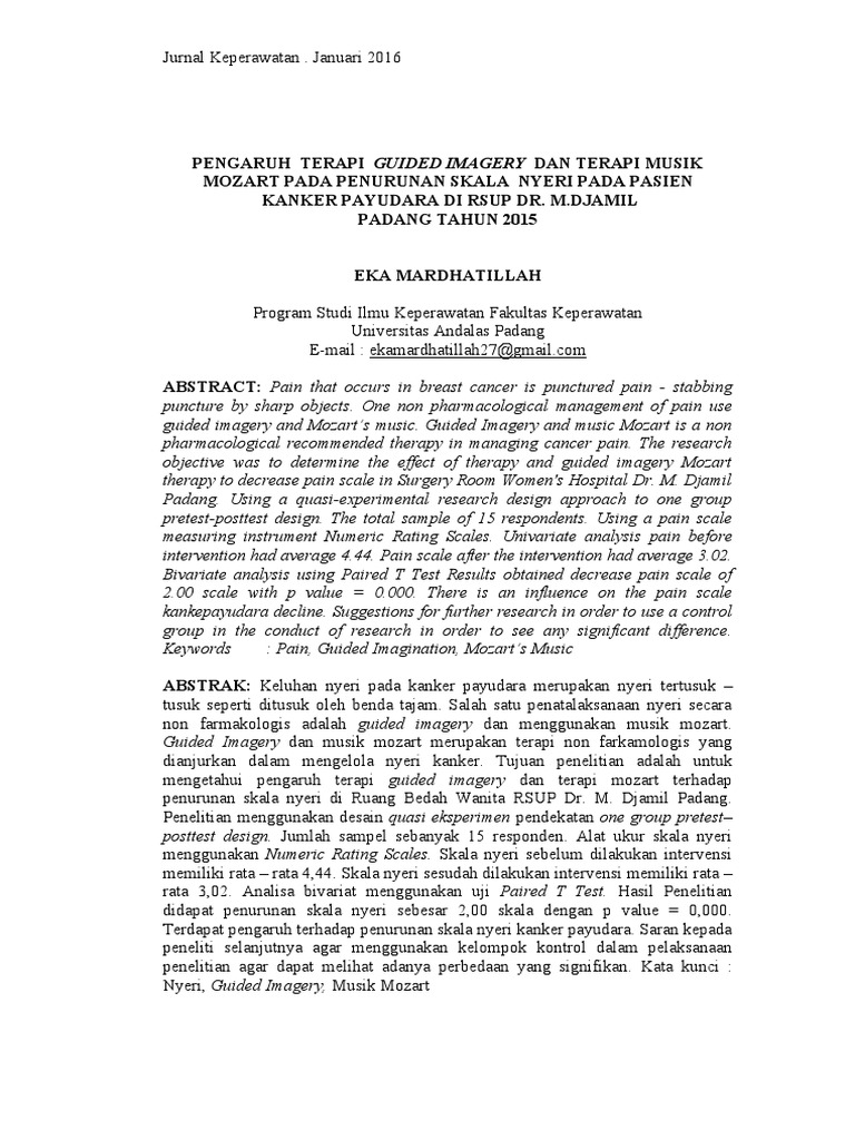 Jurnal Guided Imagery | PDF